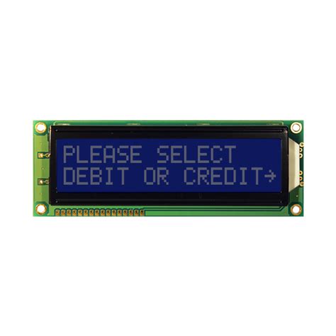 2x16 Character Lcd Stn Blue Display Sz With White Side Backlight 3 3v