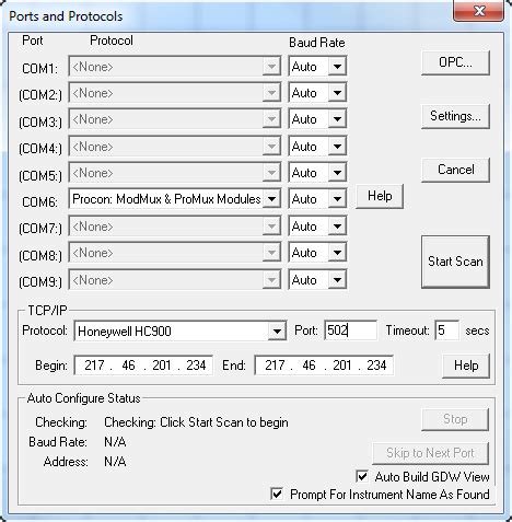 Installation And Starting SpecView Instrument Definition Detection TCP IP Auto Detection