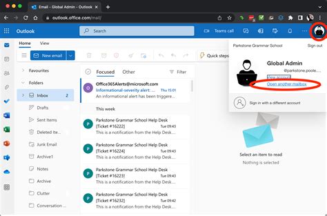 How To View An Alternate User Inbox In Outlook If You Have Permission Granted Parkstone