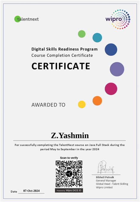 Yashmin Zinkala On Linkedin Javafullstack Digitalskills Wiprotalentnext Learningjourney