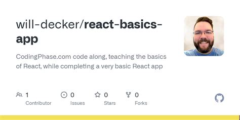 Github Will Deckerreact Basics App Code Along Teaching The Basics Of React