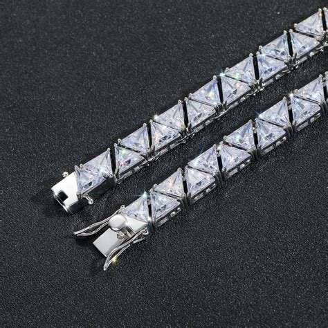 Iced Out 9mm Triangle Tennis Chain Tennis Chains Helloice