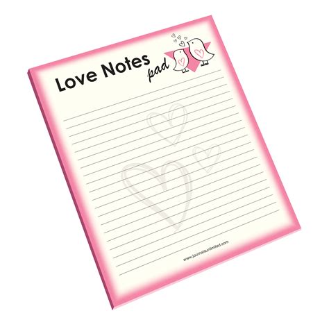 Jumbo Notepad Love Notes Journals Unlimited Inc