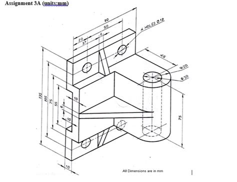 GET ANSWER Assignment A units mm HOLES Ø R