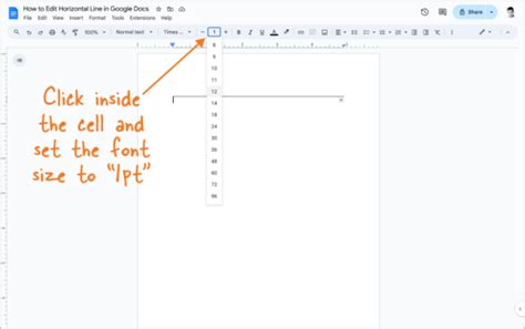 How To Edit Horizontal Line In Google Docs Using Tables