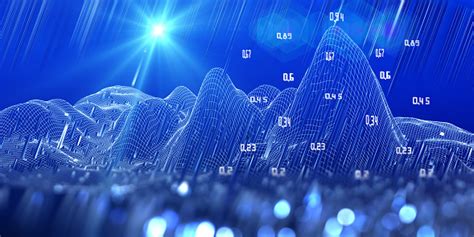 와이어프레임 알고리즘을 사용하여 추상분석 배경을 사용하여 데이터와 흐린 선을 분석합니다 양자 암호화 개념 분석 알고리즘 데이터 비즈니스 과학 및 기술 배너 빅 데이터 감정에