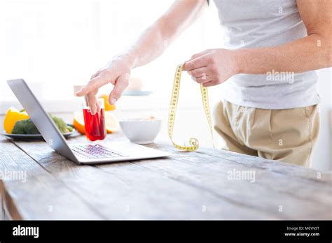 Attractive Male Hands Pointing At Screen Stock Photo Alamy