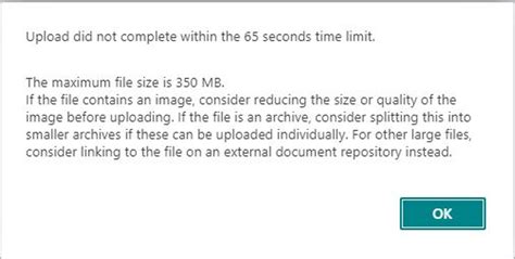 File Attachments That Exceed The Maximum Size Of 350mb Sparkrock