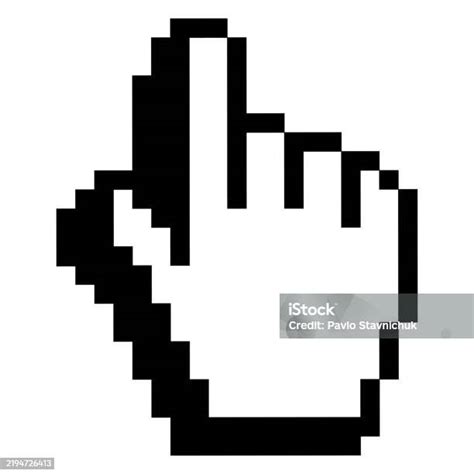 Cursor Icon In Hand Form Mouse Click Cursor Clicking Hand Pointer Stock