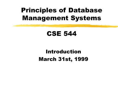Principles Of Database Management Systems Cse Ppt Download