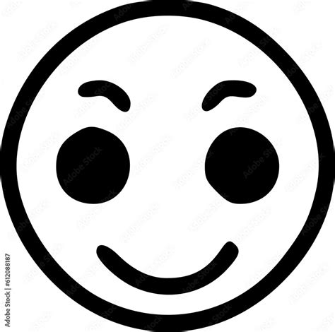 Smile Face With Smile Eyes Emoticon Line Icon Outline Vector Sign Linear Manner Pictogram