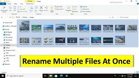 How To Rename Multiple Files At Once In Windows Youtube
