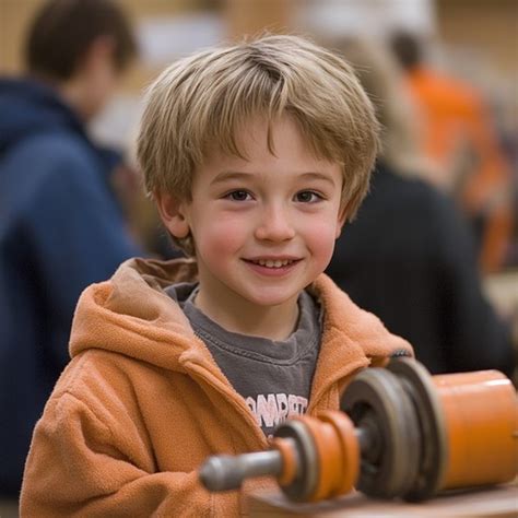 Free Boy With Drill Image Boy Drill Smiling Download At Stockcake