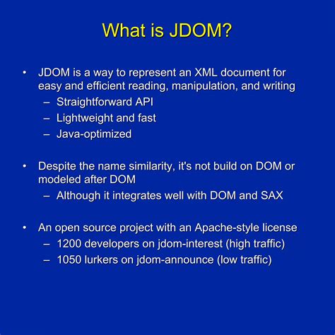 Jdom How It Works And How It Opened The Java Process Pdf