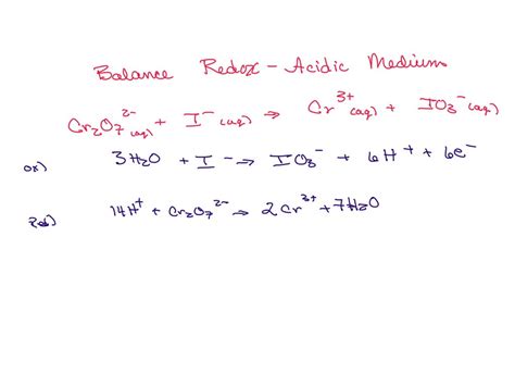 Solved Balance The Following Reaction That Takes Place In Acidic Solution