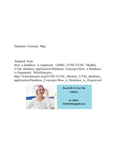 Database Concept Mapadapted Fromhow A Datab Docx