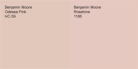 Benjamin Moore Odessa Pink Vs Benjamin Moore Rosetone Comparison