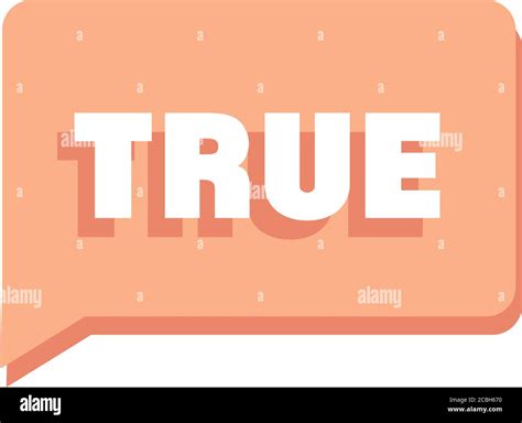 Slang Bubbles True Phrase Over White Background Flat Icon Design