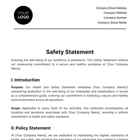 FREE Health Safety Templates Examples Download In Word Google Docs PDF Illustrator