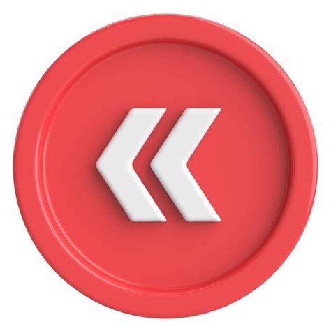 Premium Photo Previous Button Back Button 3d Illustration