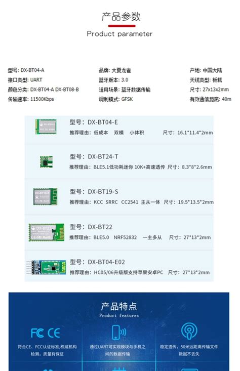 DX BT04 A 08 A SPP3 0 BLE4 2 cổng nối tiếp không dây chế độ kép truyền dữ liệu trong suốt tốc độ