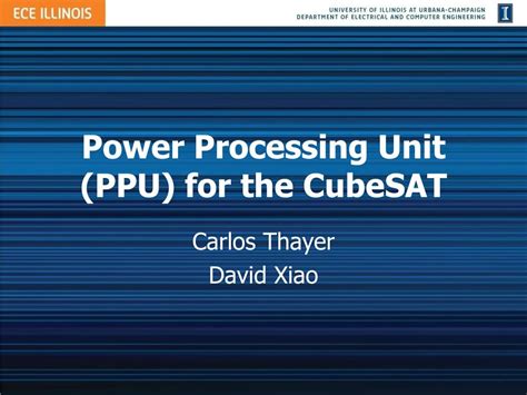 Ppt Power Processing Unit Ppu For The Cubesat Powerpoint Presentation Id 3035845
