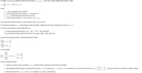 solved in matlab you can use ode45 to determine the