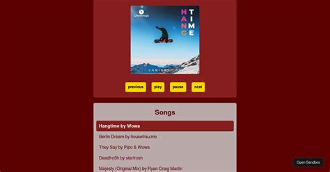 React Spotify Codesandbox
