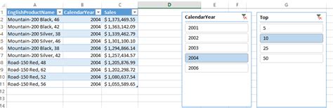 implementing a dynamic top x via slicers in excel 2013 using dax