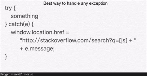 best way to handle any exception