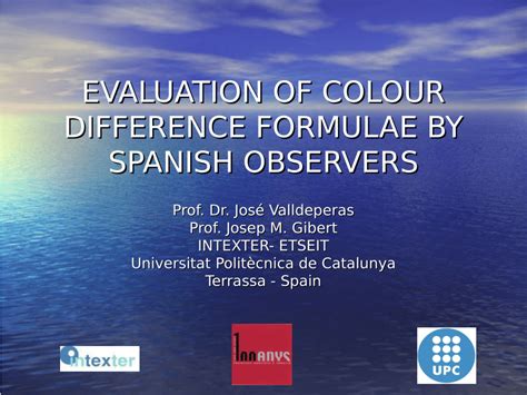 Pdf Evaluation Of Color Difference Formulae