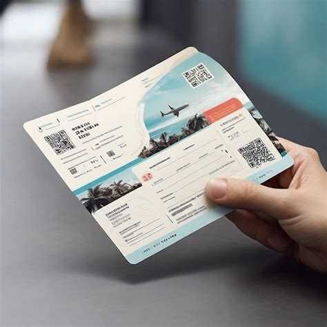 Premium Photo Boarding Pass Flyer Mockup Ai Generated