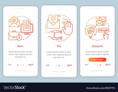 Email Marketing Subscription Onboarding Mobile Vector Image