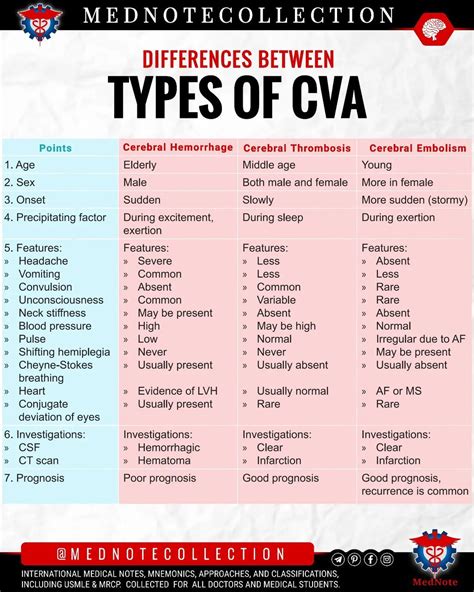 Mednote Collection — 🧠 Types Of Cva And The Differences Between