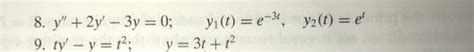 solved in each of problems 7 through 14 verify that each
