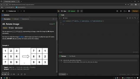 Leetcode Soru 48 Rotate Image Youtube