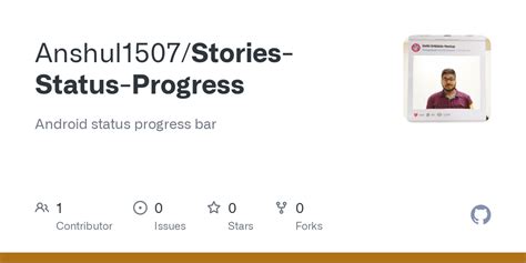 GitHub Anshul Stories Status Progress Android Status Progress Bar