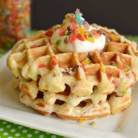 Fruity Pebbles Waffles - Pitchfork Foodie Farms