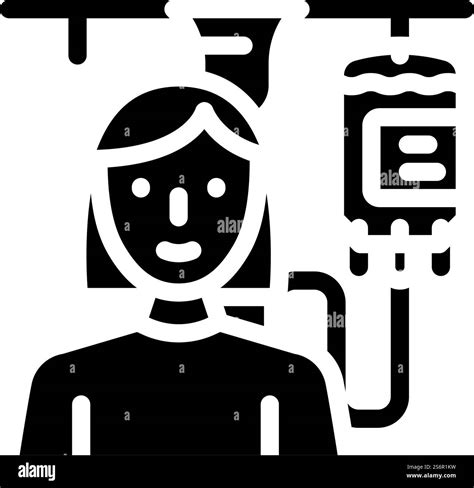 Blood Transfusion Nurse Glyph Icon Vector Blood Transfusion Nurse Sign