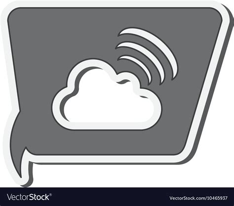 Cloud Computing Service Icon Royalty Free Vector Image