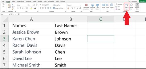 how to sort data by last names in microsoft excel spreadcheaters