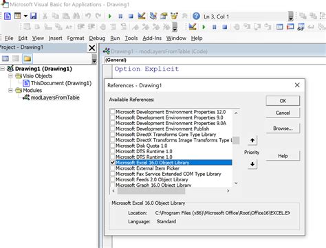 Assigning Visio Shapes To Layers From Excel Table BVisual
