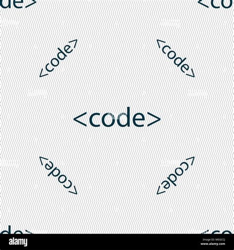 Code Sign Icon Programming Language Symbol Seamless Pattern With