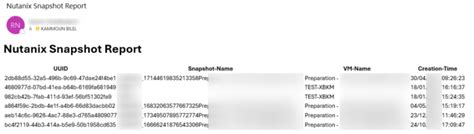 Nutanix Script For Reporting All Vms Snapshots From Nutanix Ahv Vinception