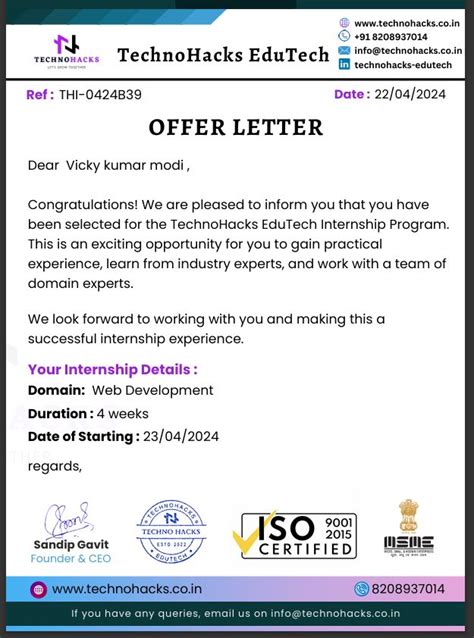 Vicky Kumar Modi On Linkedin Hello Connections Thrilled To Announce That I Am Selected As Web