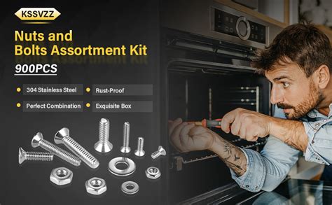 900pcs Nuts And Bolts Assortment Kit For Home Projects