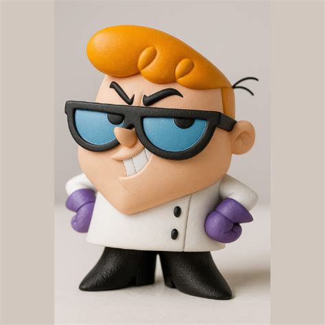 👾 Dexter El Laboratorio De Dexter Dexters Laboratory Figura Estilo Chibi・ Stl File For 3d