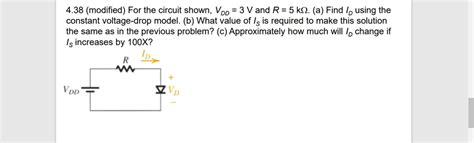 solved 4 38 modified for the circuit shown vop 3 v and r 5 kÎ