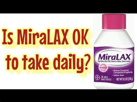 Is It Safe Can You Take Miralax Every Day