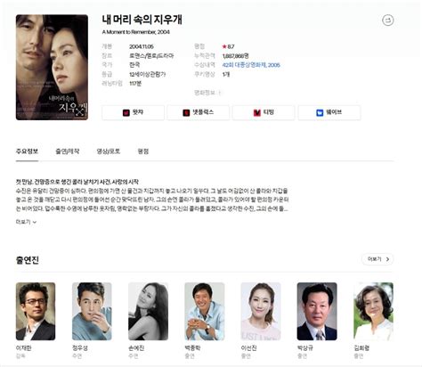 내머리속의 지우개 정우성손예진 사랑했던 기억만은 지워지지 않기를